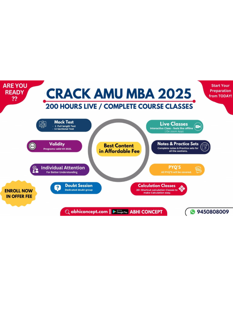 AMU MBA 2023 PYQ by Abhi Concept | PDF
