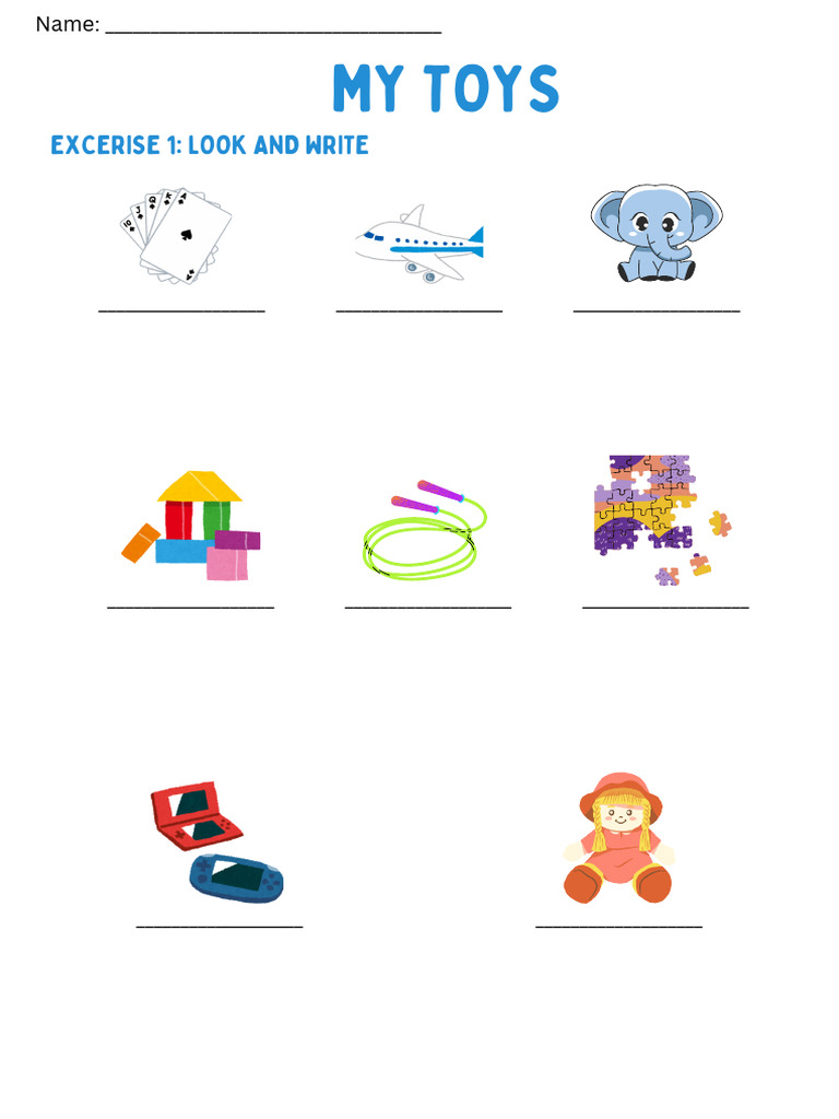 My Toys Vocabulary Worksheet | PDF | Toys | Play (Activity)