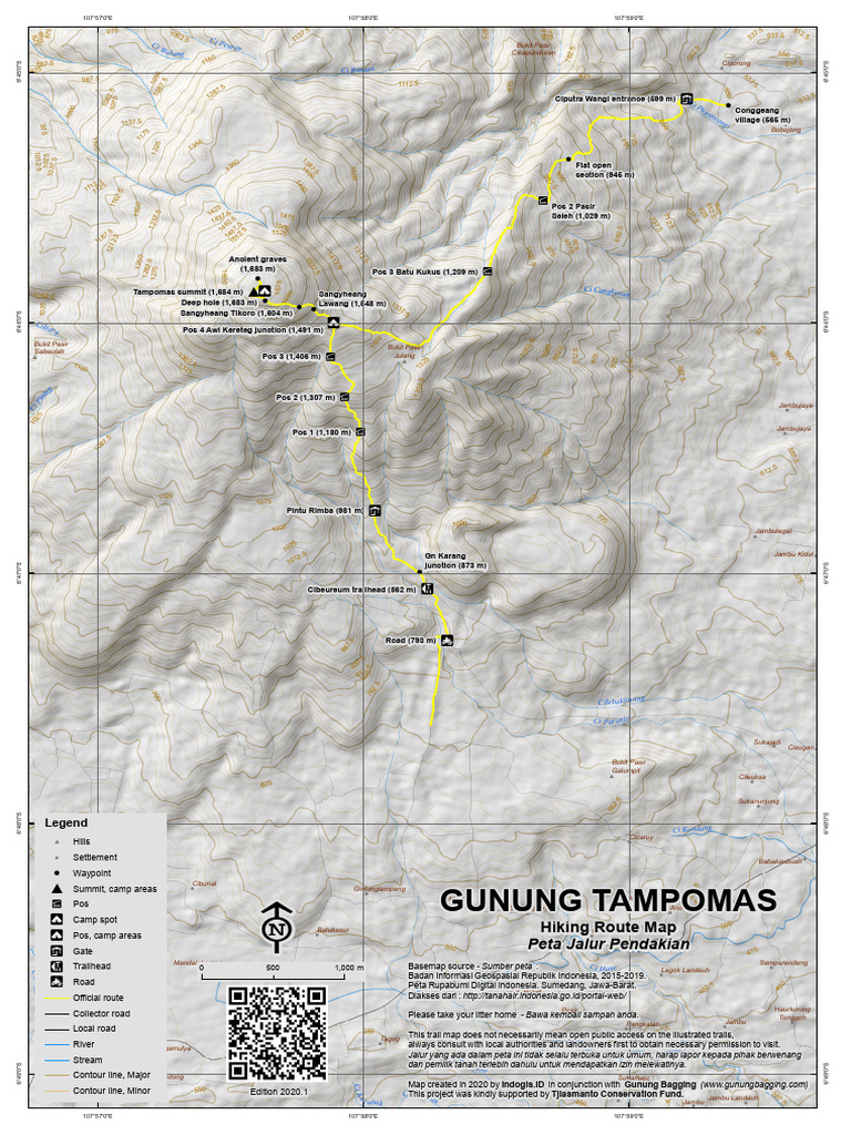 Peta Jalur Pendakian Gunung Tampomas | PDF
