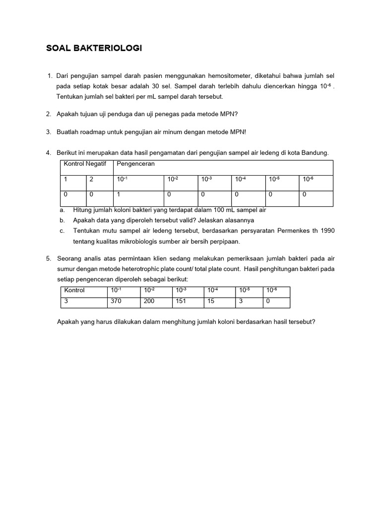 Soal Latihan Bakteri | PDF