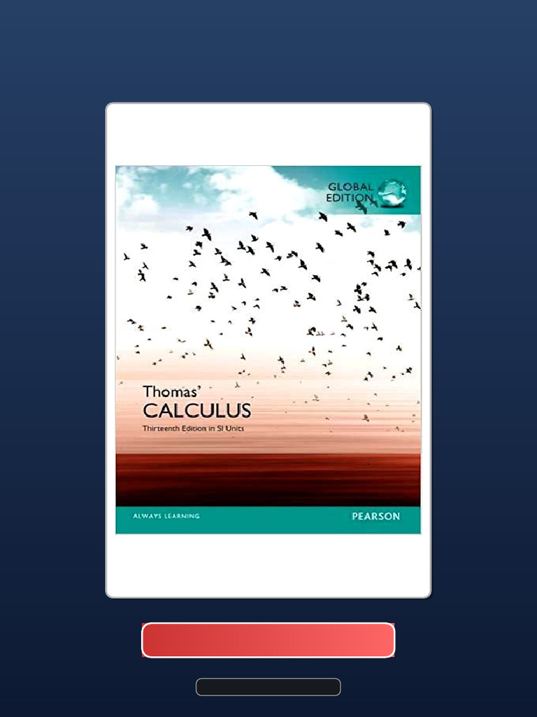 Thomas Calculus in SI Units 13th Edition Full Download | PDF ...