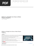 Physics Class 11 Motion in A Straight Line Notes | PDF | Velocity ...