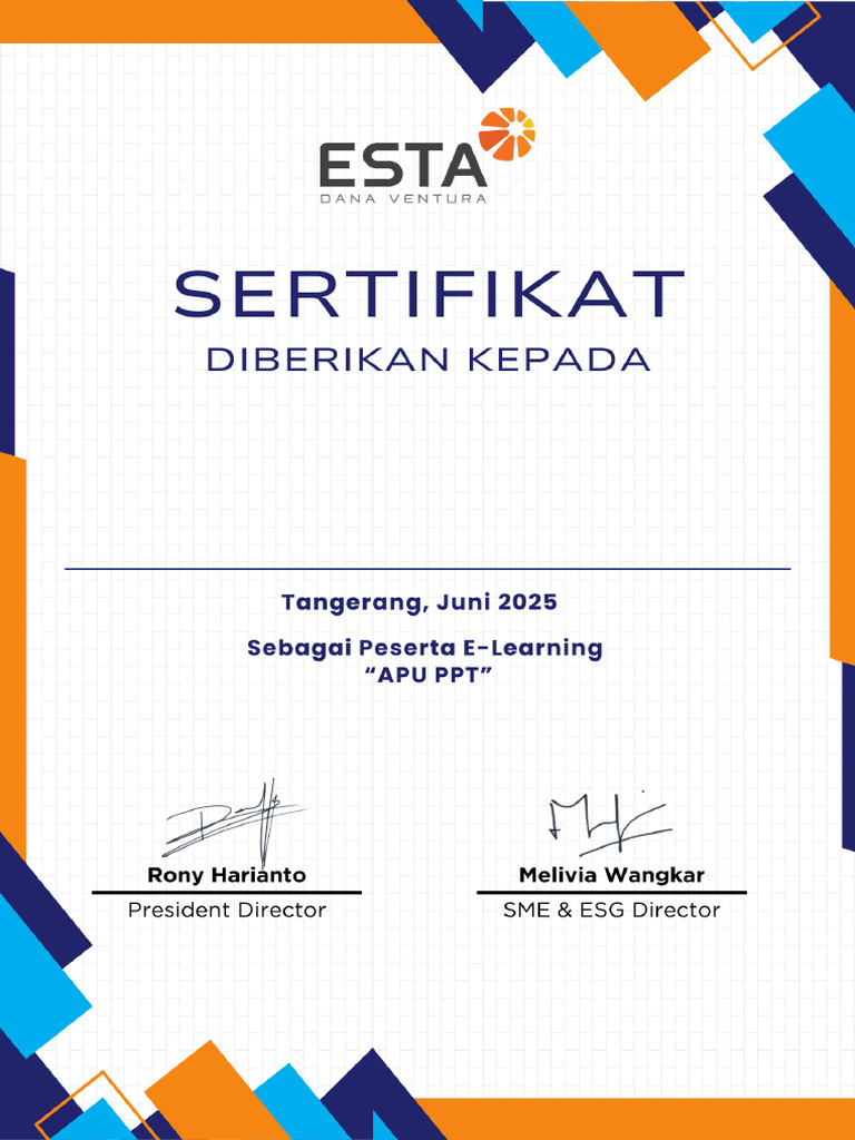 Desi Talita R APU PPT Certificate | PDF