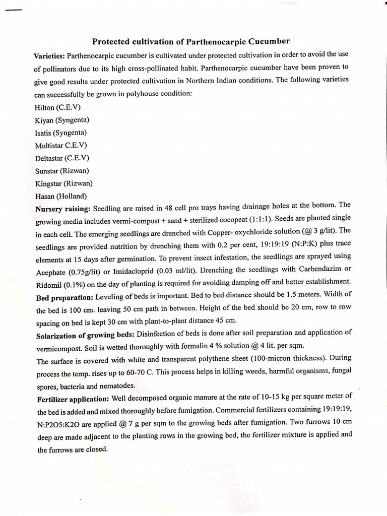 Protected and Crop Modeling VSC 601 | PDF