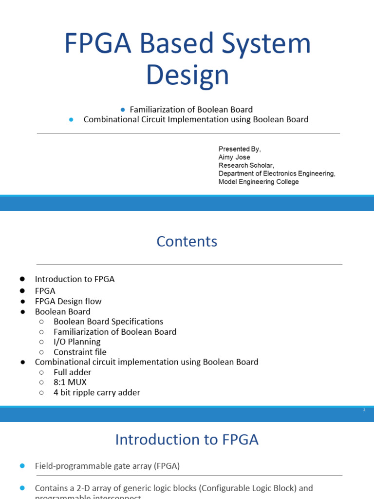 FPGA Based System Design | PDF | Field Programmable Gate Array | Hardware Description Language