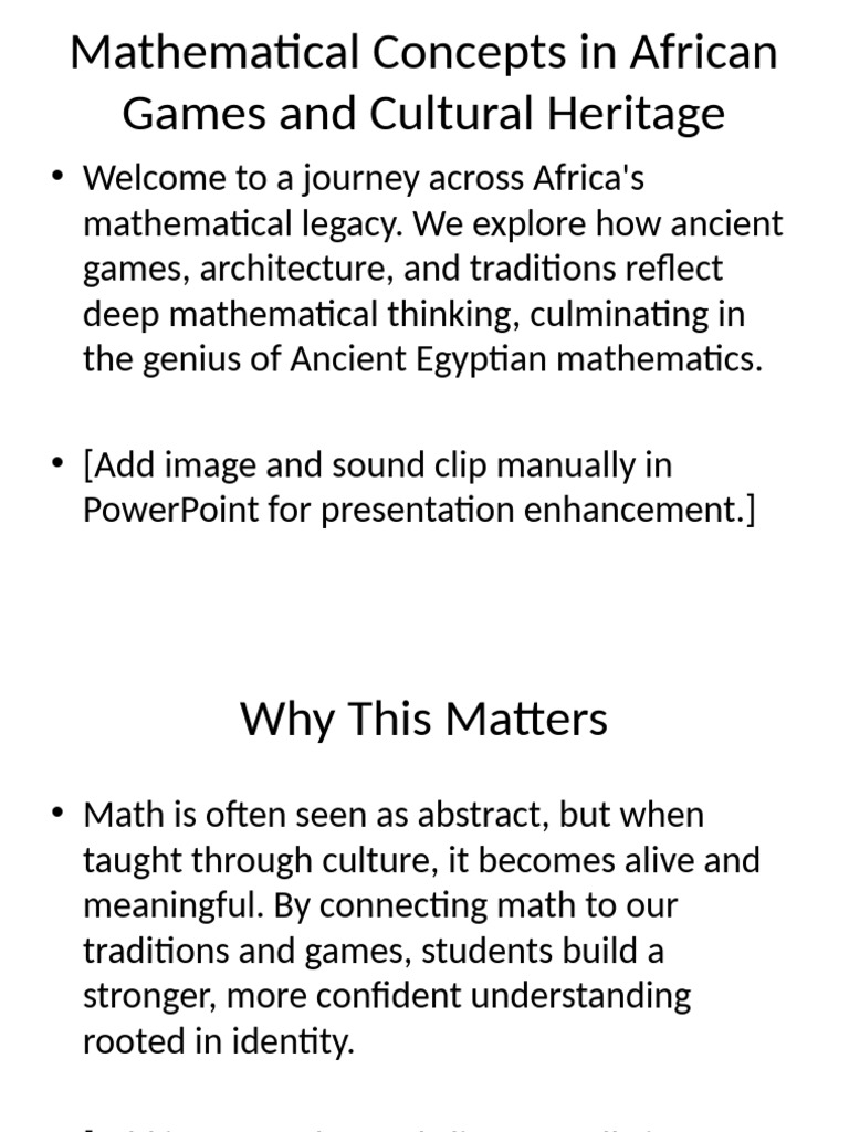 Detailed African Math Heritage Presentation | PDF | Mathematics | Geometry
