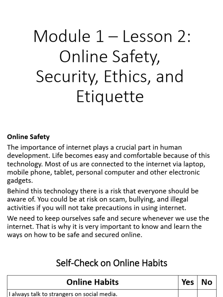 Module 1 Lesson 2 and 3 Empowerment Technology | PDF | Malware | Security