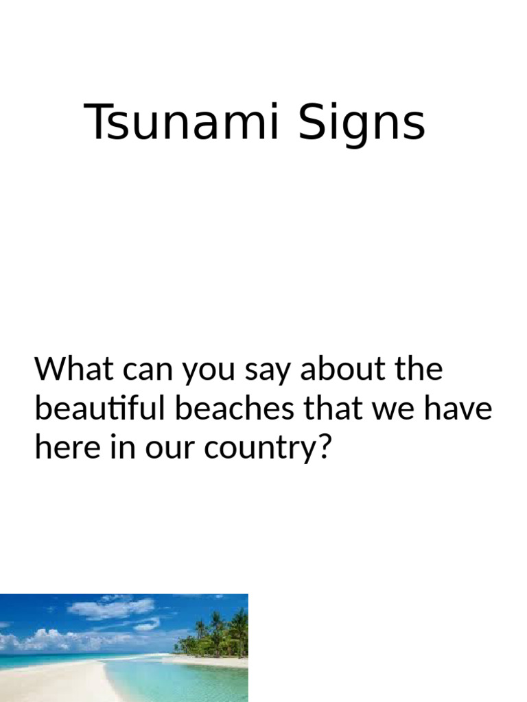 Lesson 4 Tsunami Signs | PDF | Tsunami | Earthquakes