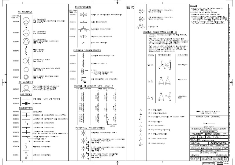 Ab-036766-001 Standard Electrical Symbols | PDF | Transformer | Power ...