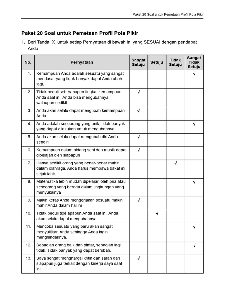 Paket 20 Soal - Dwi Indra | PDF