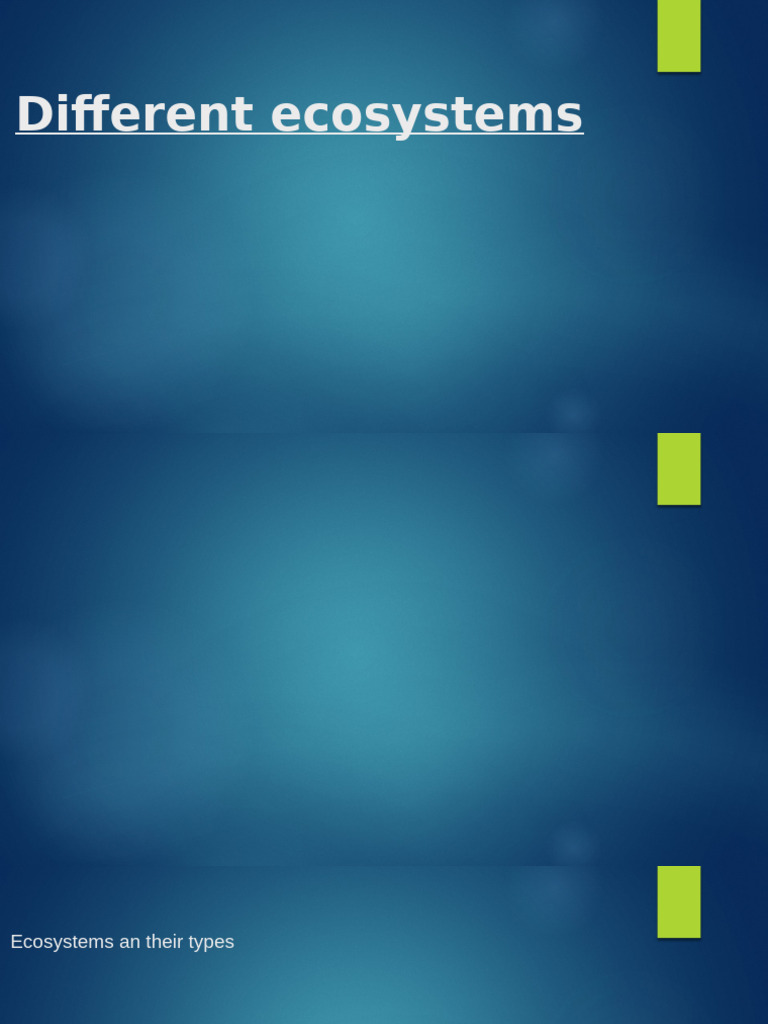 Different Ecosystems | PDF
