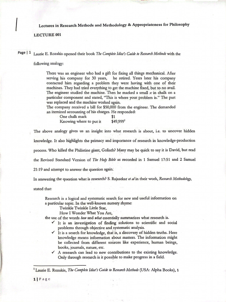 Philosophy & Research Methodology (PHY 2 | PDF