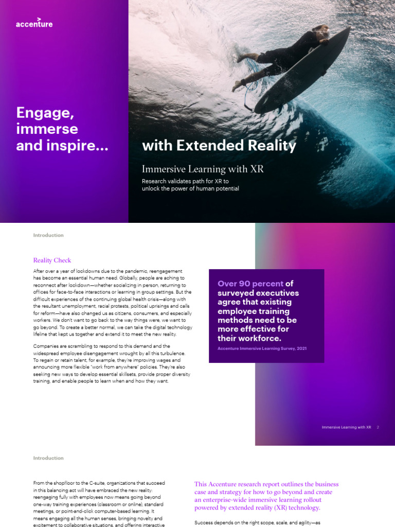 Accenture Immersive Learning | PDF | Cloud Computing | Virtual Reality