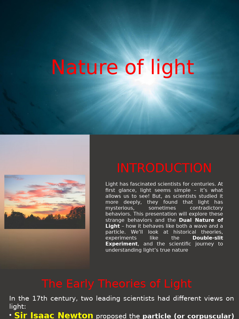 Understanding Light's Dual Nature | PDF | Light | Physical Sciences