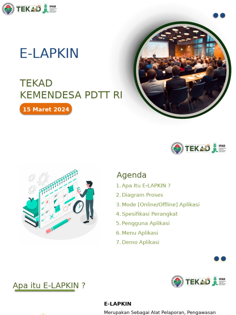 Panduan Penggunaan E-LAPKIN Tekad | PDF