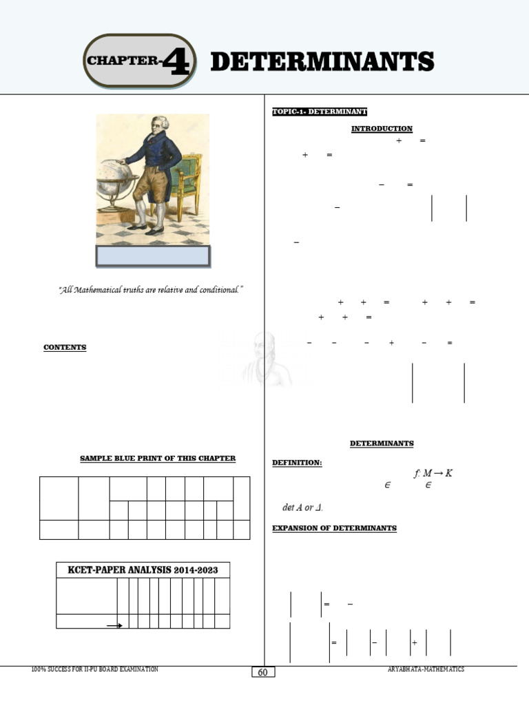 Theory Determinants | PDF | Determinant | Abstract Algebra