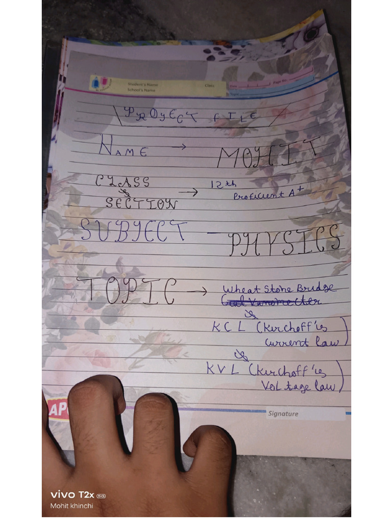 Physics Project Wheat Stone Bridge and KCL, KVL | PDF