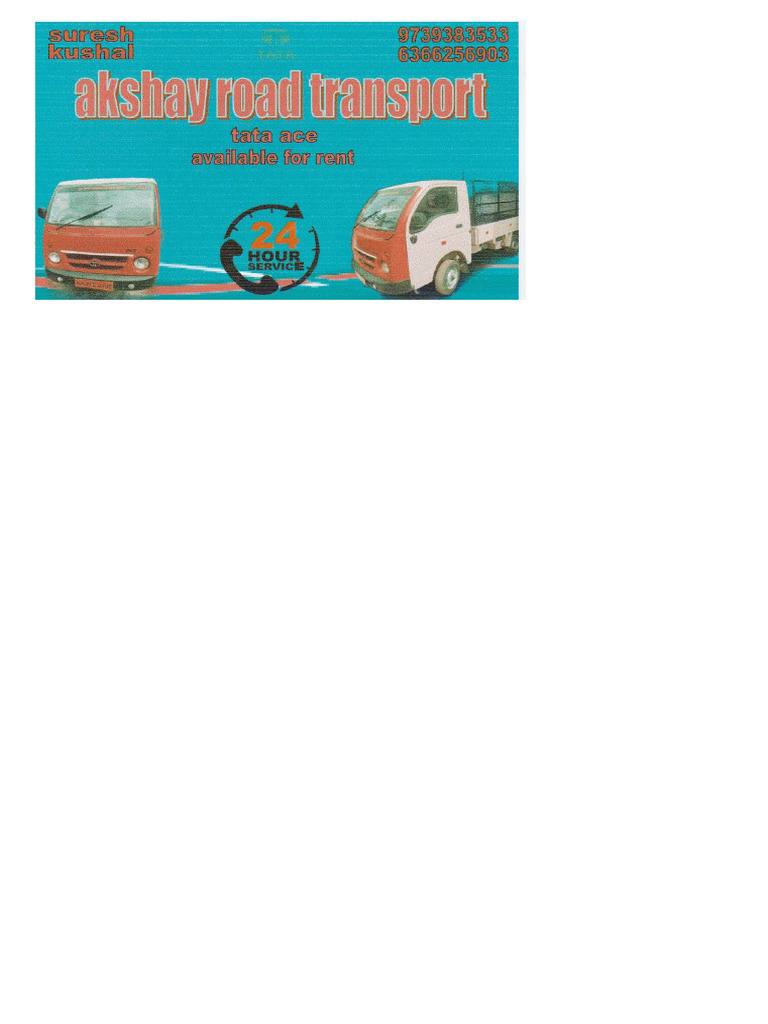 Tata Ace Visiting Card | PDF