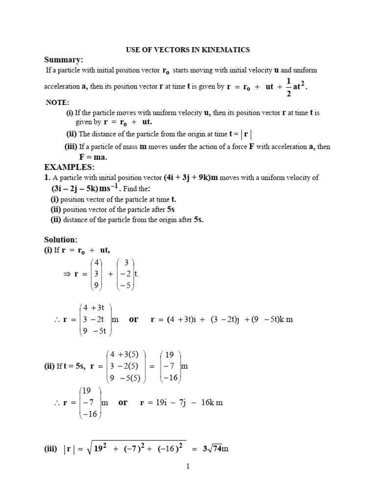 Volume 5 Kinematics | PDF | Acceleration | Kinematics