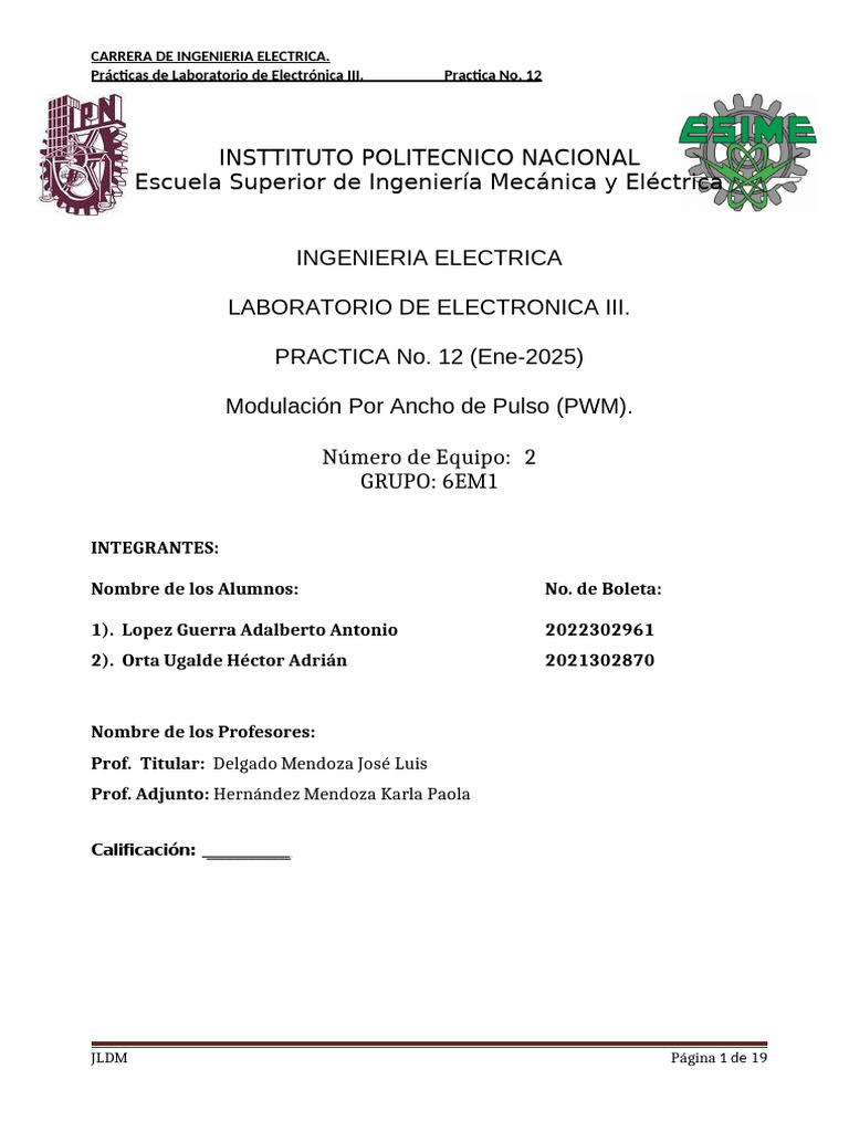 Práctica de PWM en Microcontroladores | PDF | Arduino | Electricidad