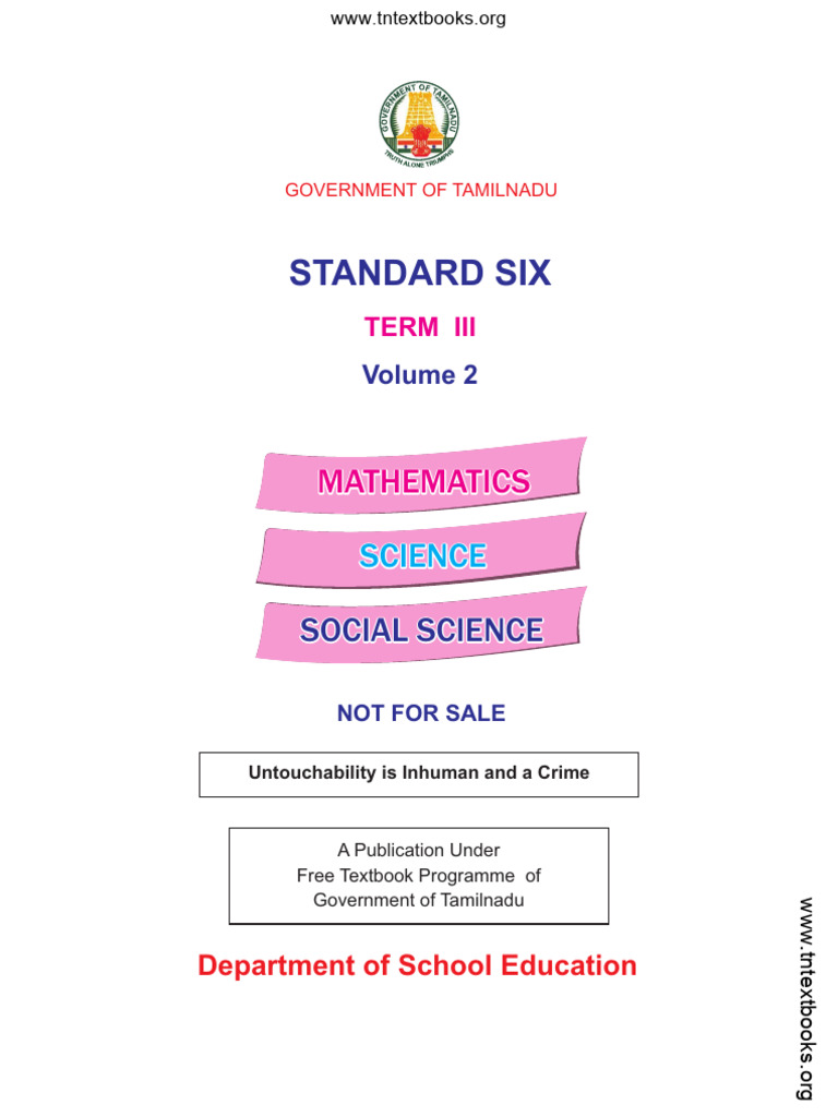 Tamil Nadu Grade 6 Mathematics Textbook | PDF | Numbers | Integer