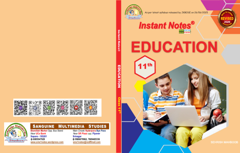 Class 11 Education Notes 2026 | PDF