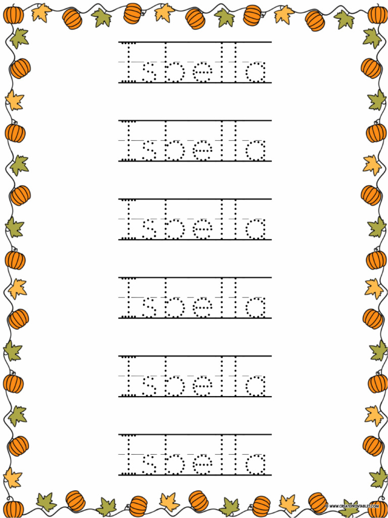 Seasonal Name Tracing Practice 2134 6CDF 1517 | PDF