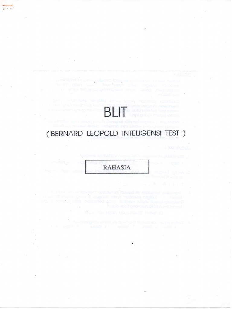 Soal BLIT New | PDF