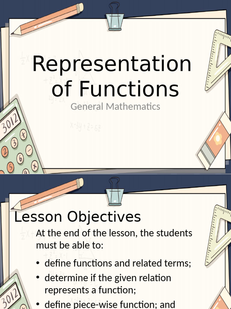 1 Representation of Functions | PDF | Function (Mathematics) | Variable (Mathematics)