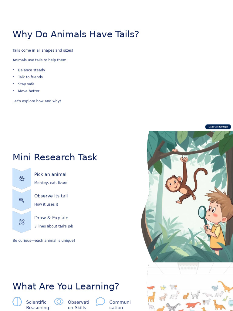 Why Do Animals Have Tails | PDF