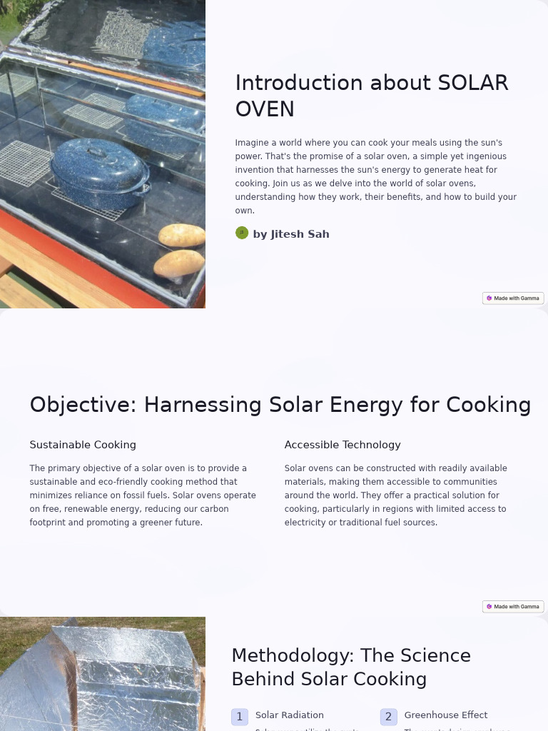 Introduction About SOLAR OVEN | PDF | Solar Energy | Oven