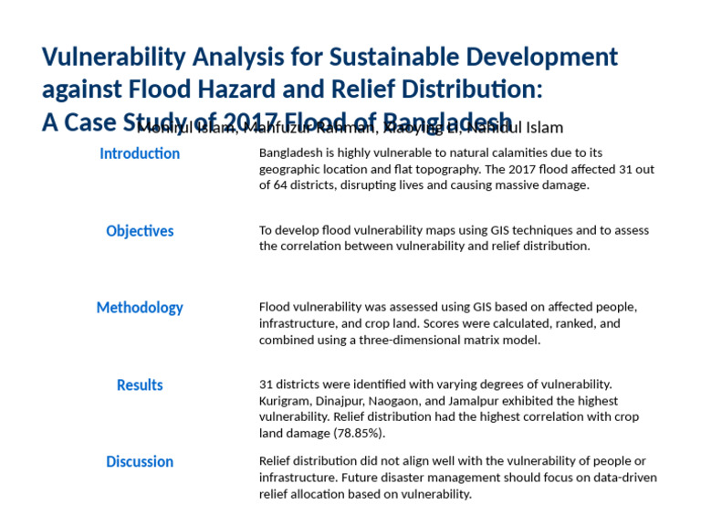 Flood Vulnerability Scientific Poster | PDF