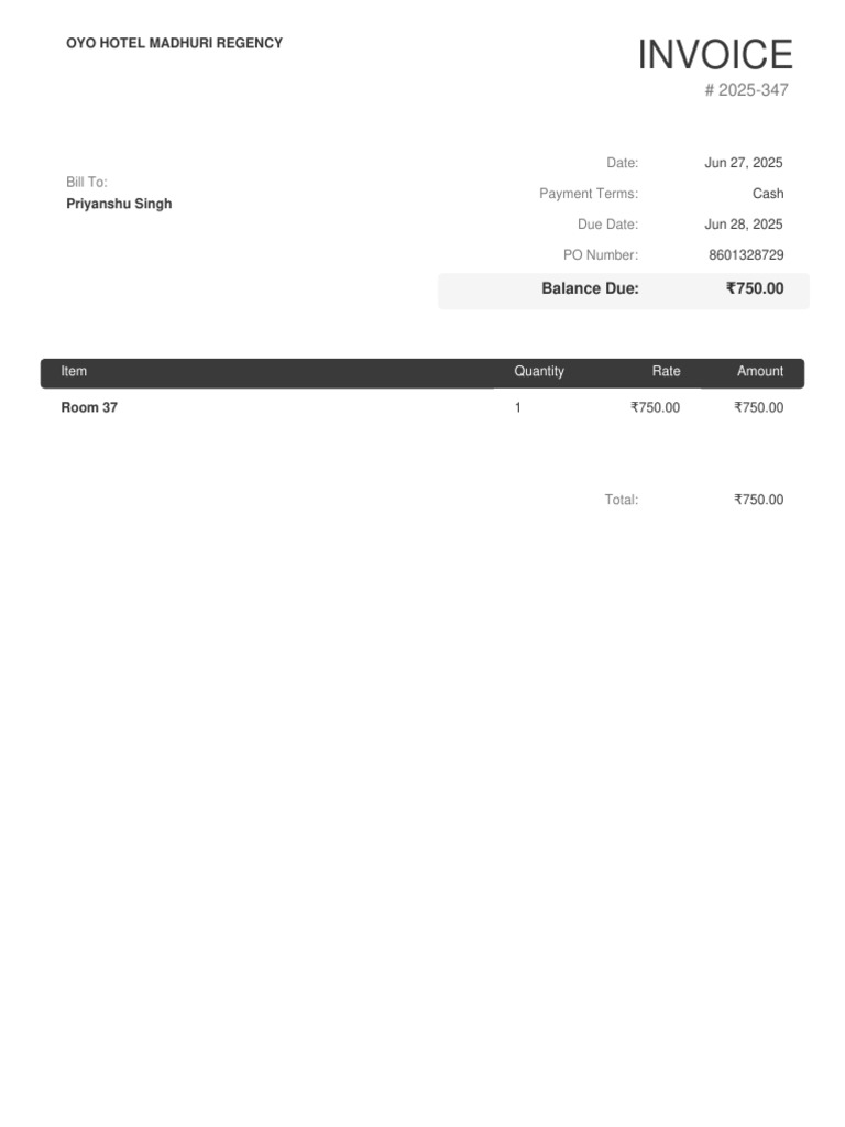 Invoice 2025-347 | PDF