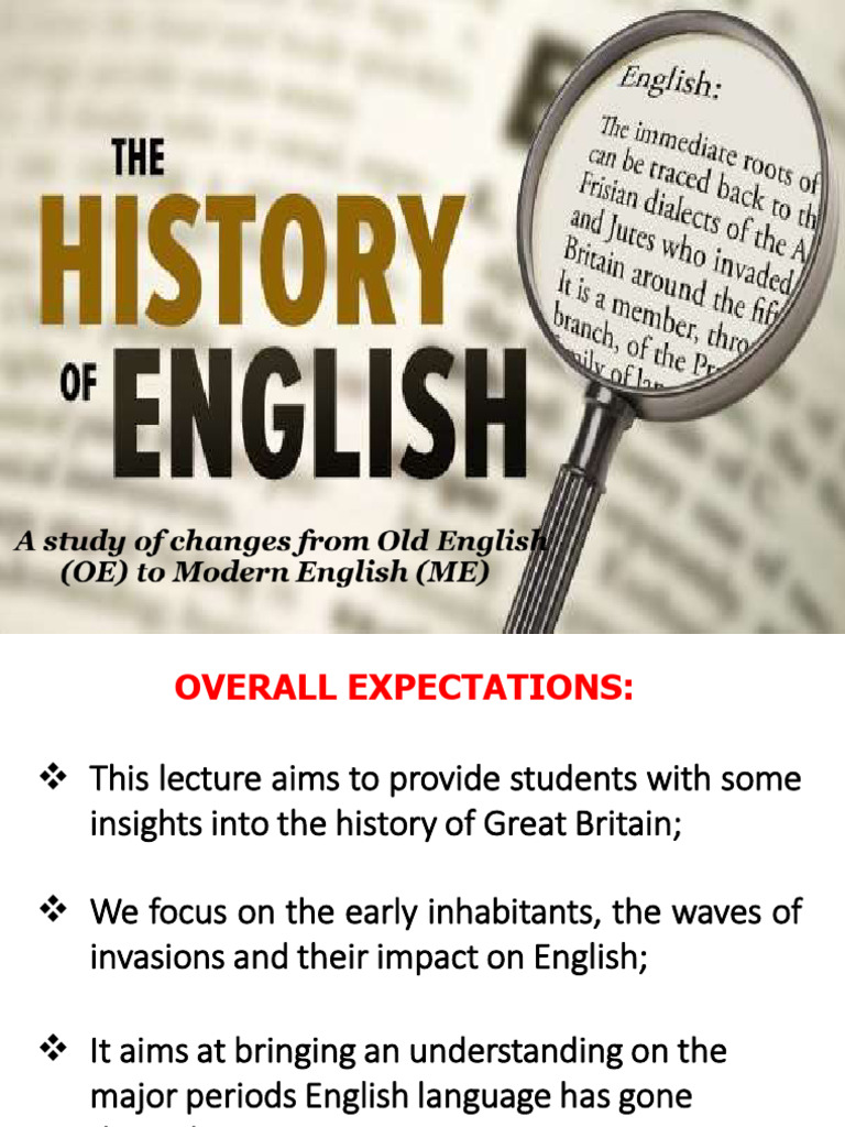 History of English l1 Abridged Lecture | PDF | English Language ...