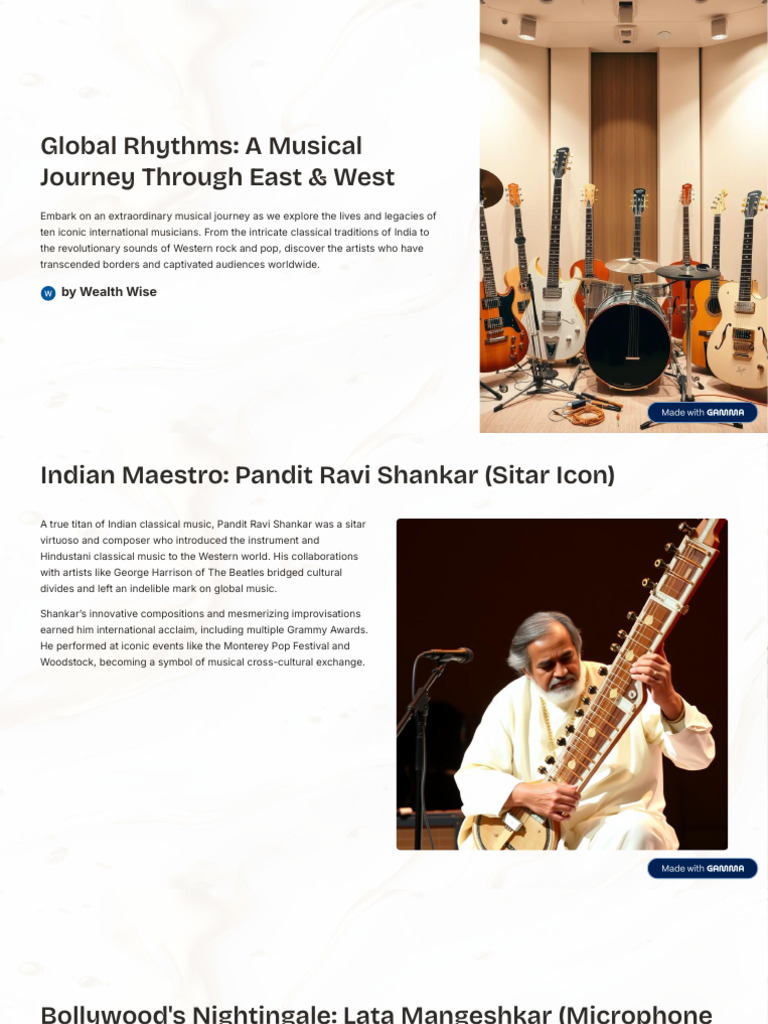 Global Rhythms A Musical Journey Through East and West | PDF | Rock ...