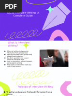 Interview Writing Format Sample | PDF