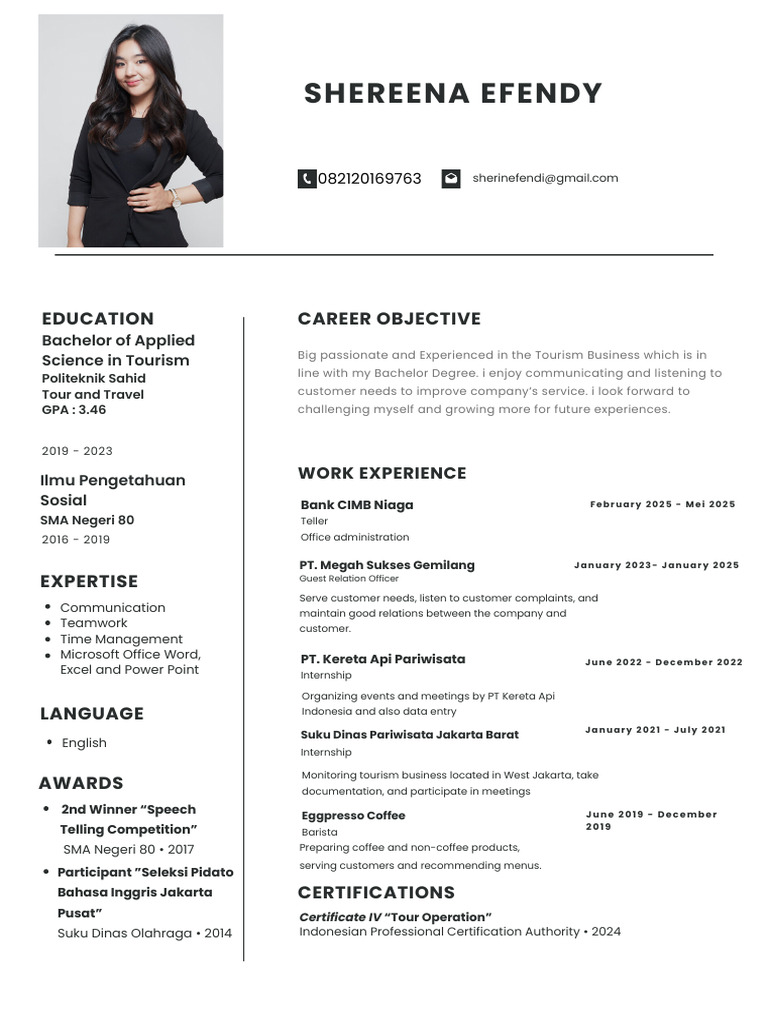 CV Terbaru Shereena PDF | PDF