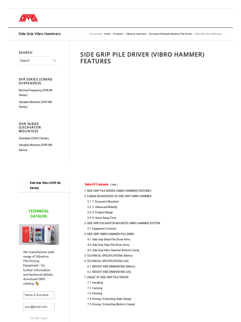 Side Grip Vibro Hammers - Sheet Pile Driver - Vibratory Hammers | PDF | Deep Foundation ...