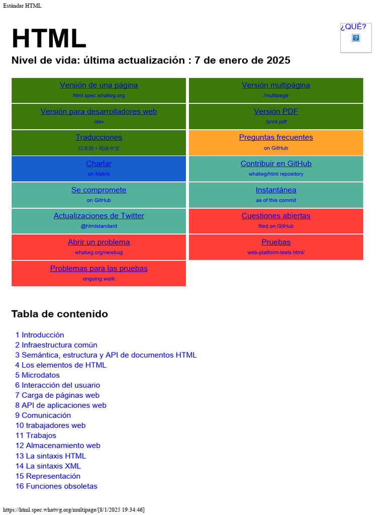 Estándar HTML: Especificación y Guía | PDF | Hipervínculo | HTML