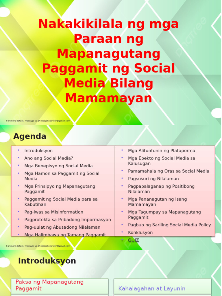 GMRC 7 Q4 3A Nakakikilala NG Mga Paraan NG Mapanagutang Paggamit NG Social Media Bilang ...