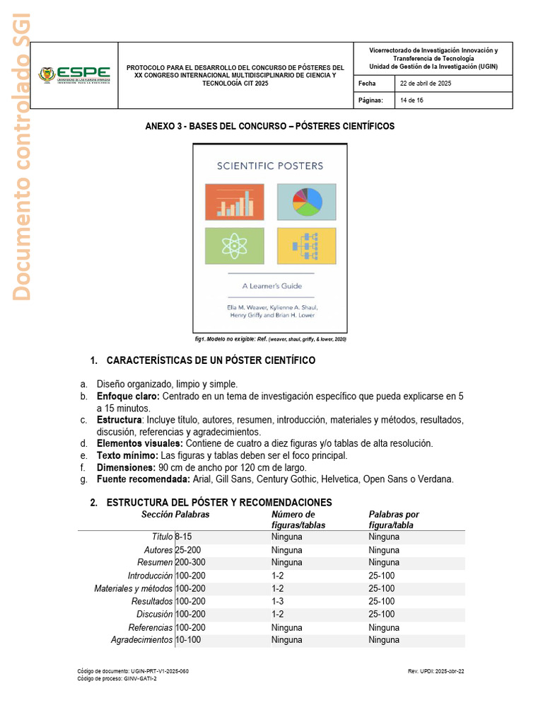 Bases para Elaboración de Posters Cit XX | PDF
