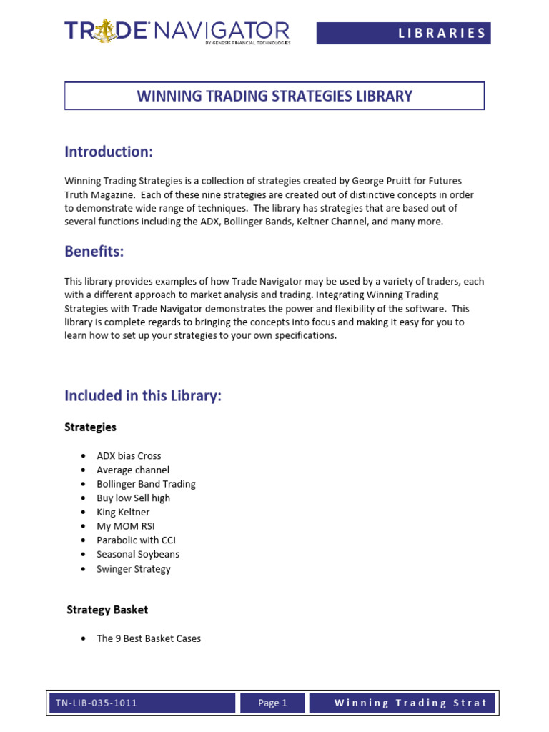 Winning Trading Strategies | PDF | Financial Markets