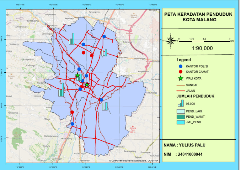 Peta Kepadatan Penduduk Yulius Palu | PDF