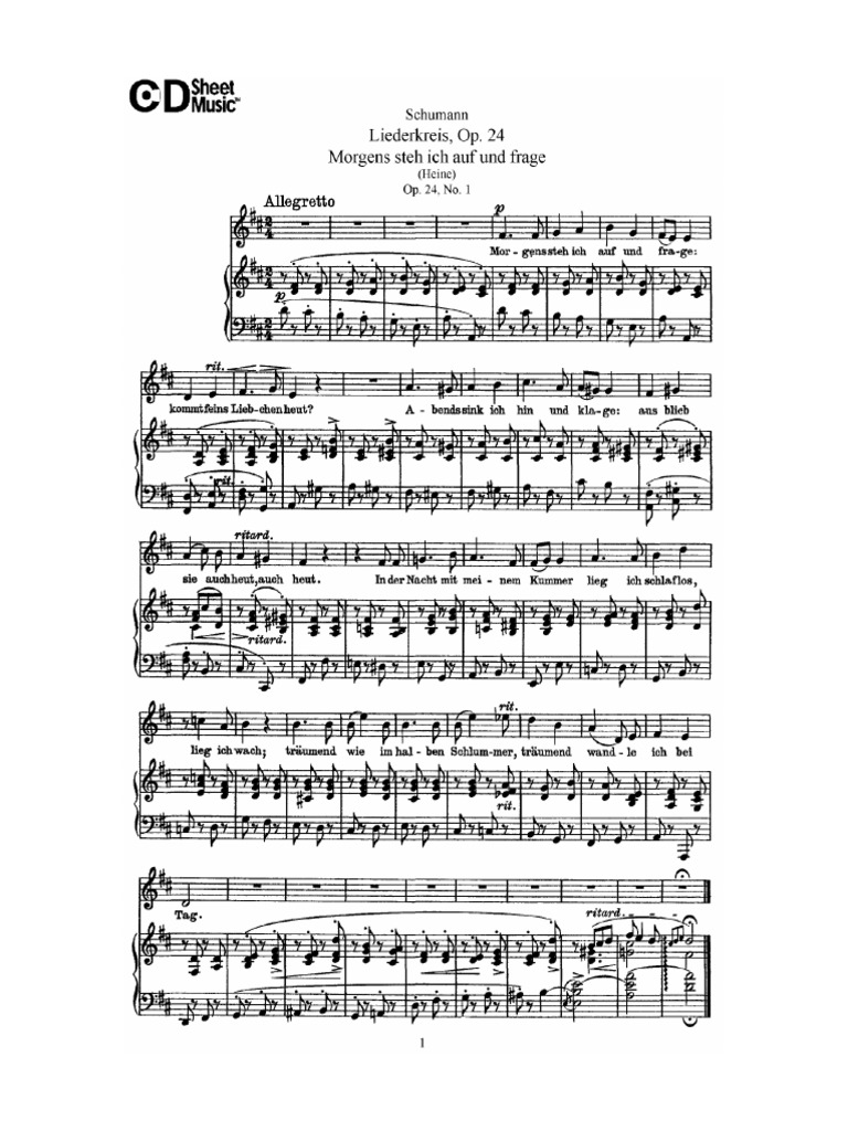 Schumann - Lieder (CD Sheet Music, High) | PDF