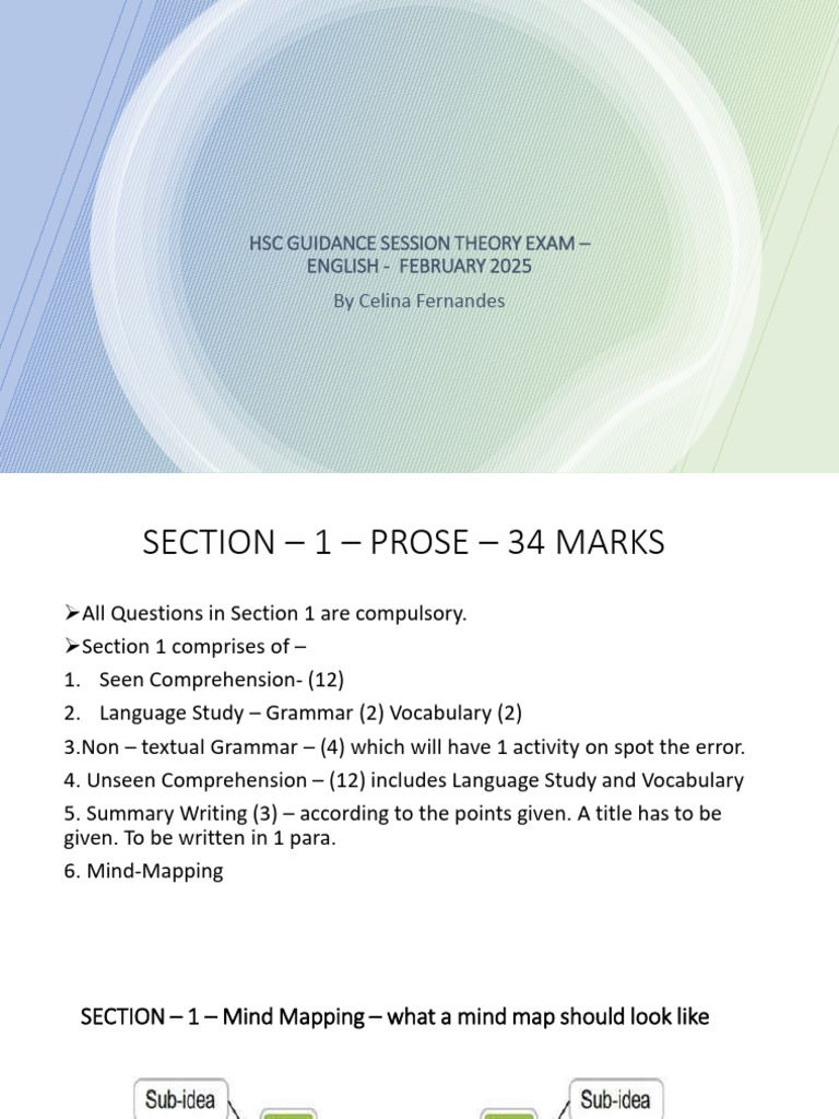 HSC Guidance Session - Theory - English - February - 2025 | PDF ...