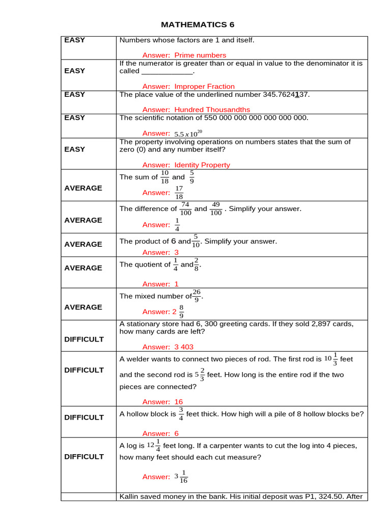 Battle of the Brains: Math Q&A Guide | PDF | Numbers | Mathematics