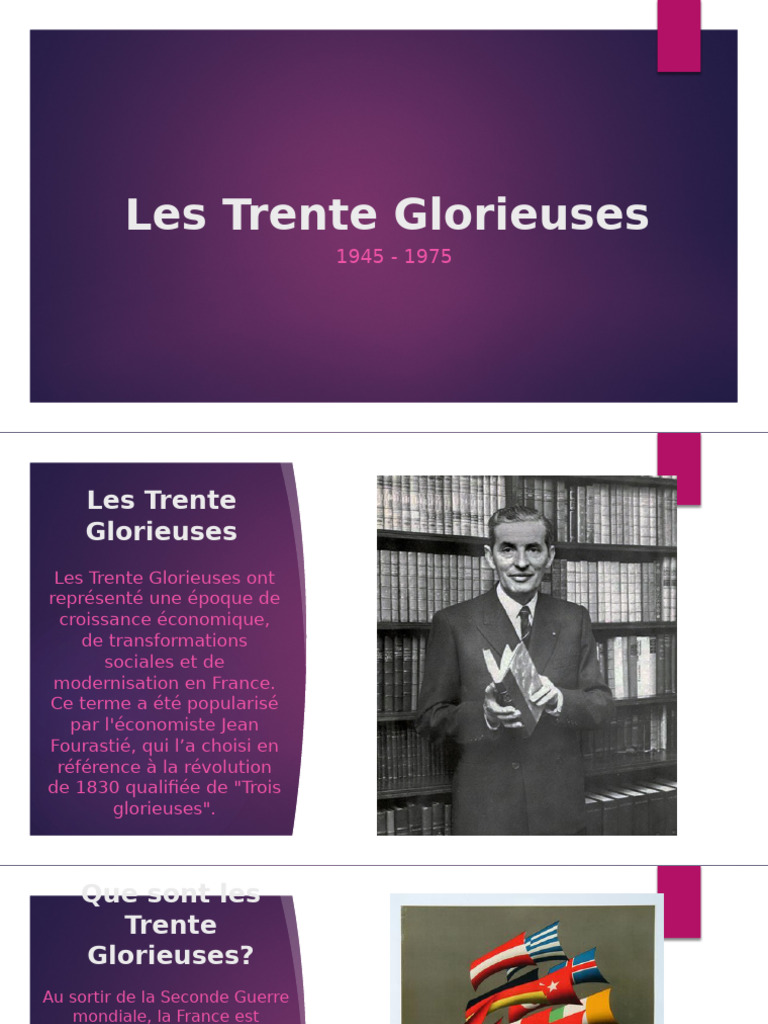 Les Trente Glorieuses : Prospérité en France | PDF | Inflation ...