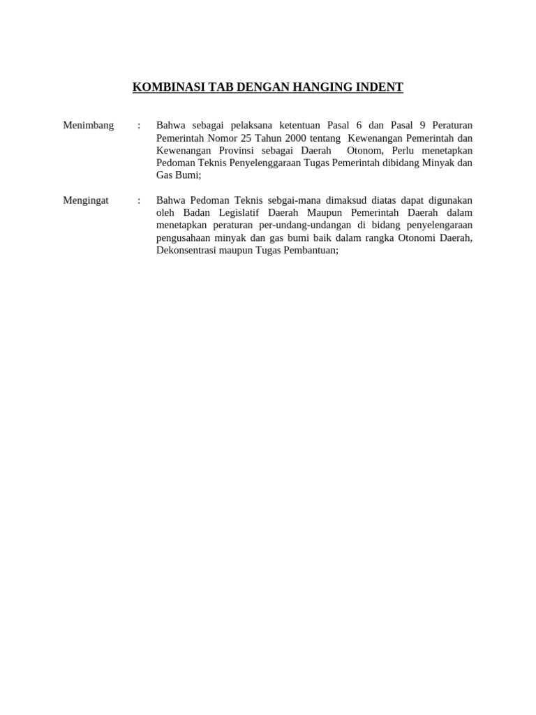 Latihan Tab 06 (Hanging Indent) | PDF