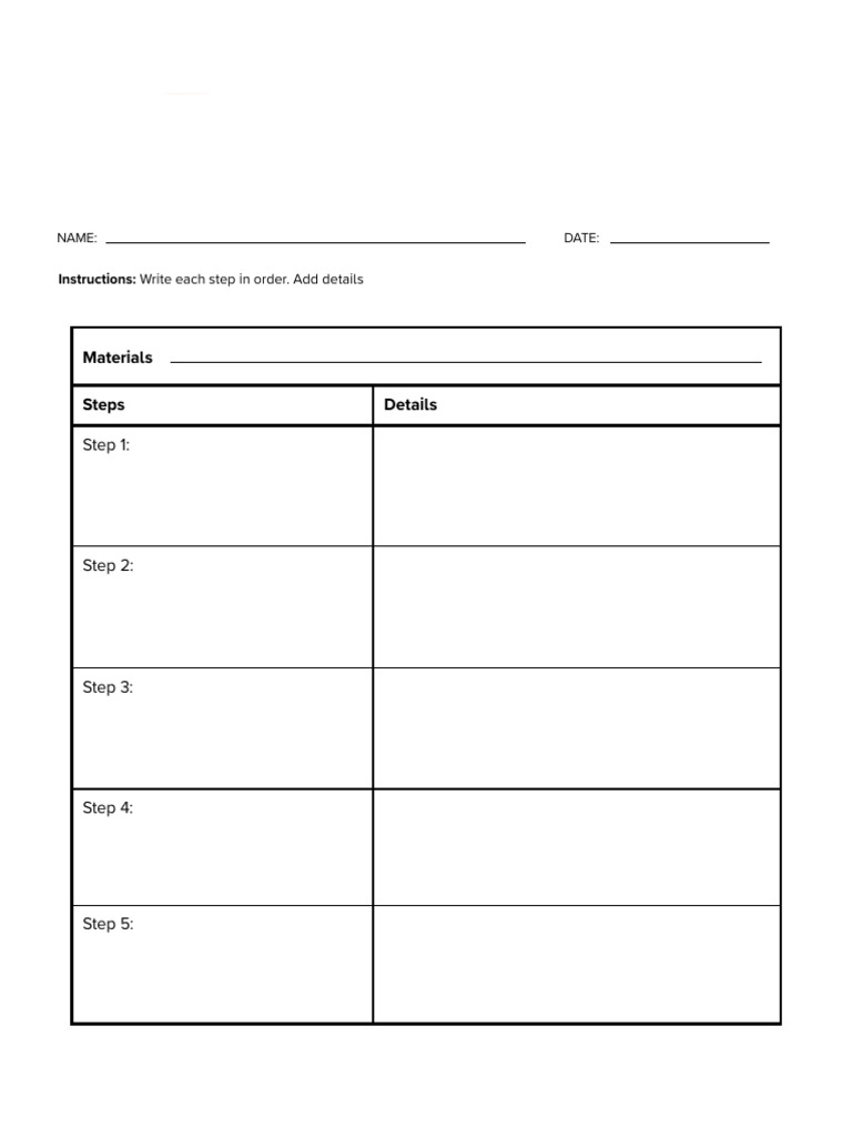 Step by Step Chart Template | PDF