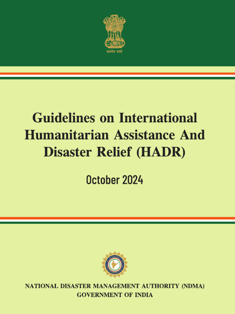 HADR Guidelines for International Relief | PDF | Emergency Management ...
